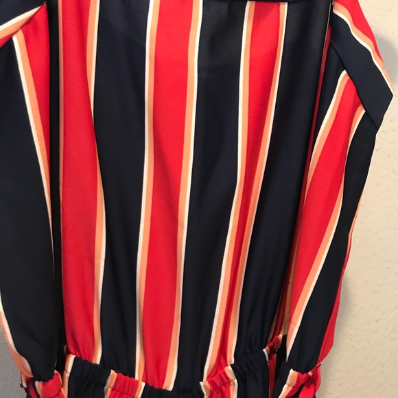 Veronica M | Other | Veronica M Striped Jumpsuit Wtie Waist Pockets ...